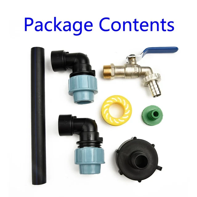 IBC TANKADAPTER AUSRÜSTUNG Container Garten Hof Outdoor Tank Regenfass ...