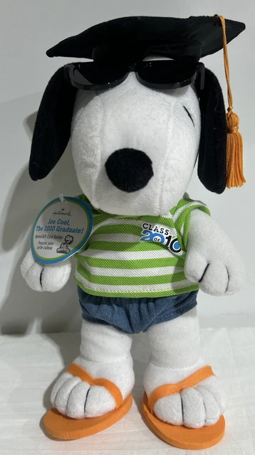 HALLMARK SNOOPY PEANUTS Graduation Class 2010 Joe Cool Plush Stuffed ...
