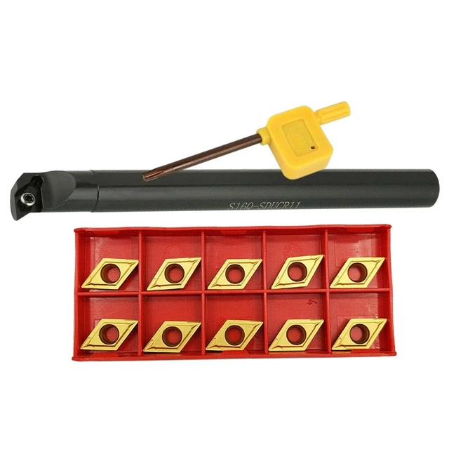 EFFECTIVE S16Q SDUCR11 Lathe Boring Bar with DCMT11T304 Carbide Inserts £24.80 - PicClick UK