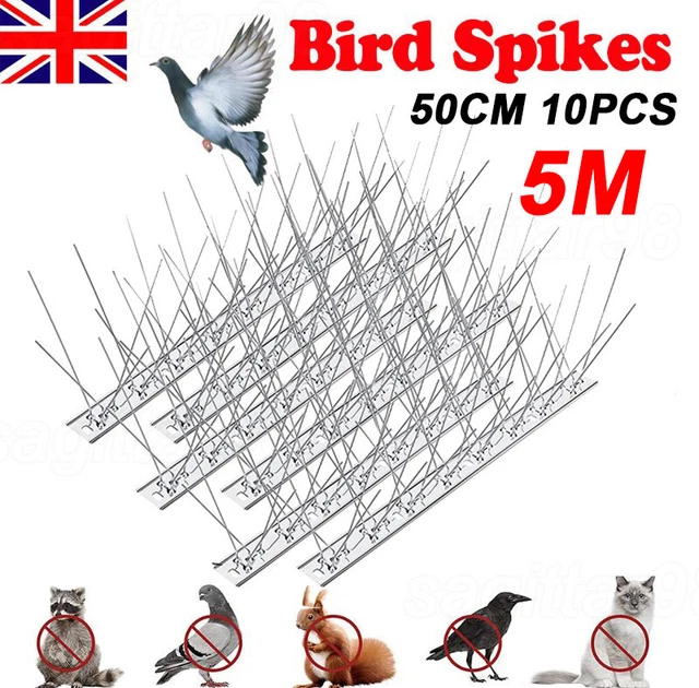 0.5-5M BIRD PIGEON Metal Wall Fence Spikes Deterrent Anti Perch Control ...
