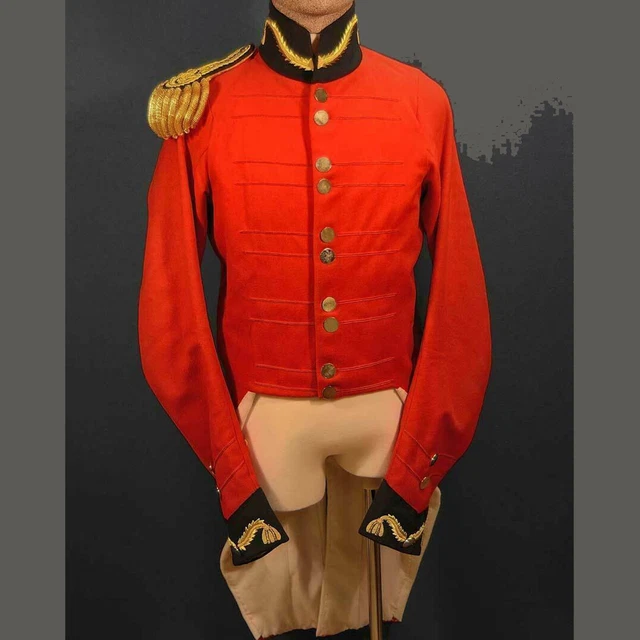 NEW AIDE-DE-CAMP HALF Dress Officer Red Men British Tail Coat ELEMENTS ...