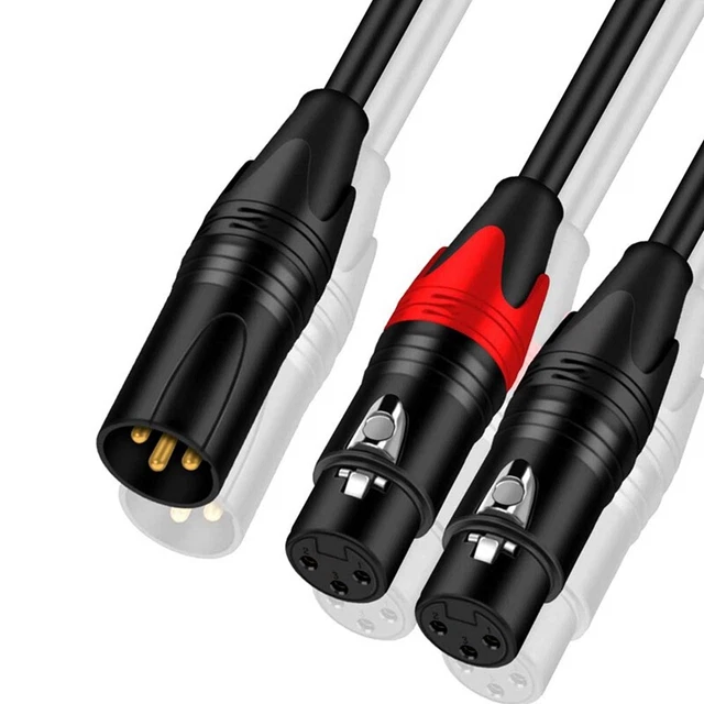 XLR TO XLR Y-Splitter Cable Balanced XLR Female to Dual XLR Male ...