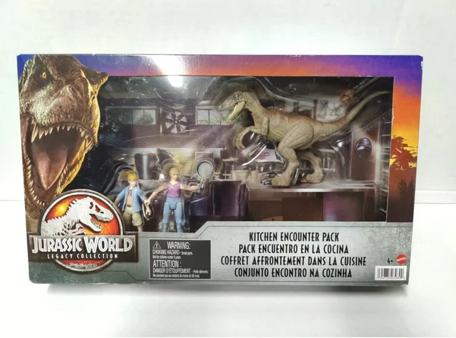 JURASSIC WORLD LEGACY Collection Kitchen Encounter Pack Velociraptor ...