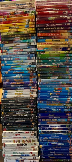 LOT OF 150 Disney & Dreamworks DVDs Kids Childrens DVD Animated Cartoon ...