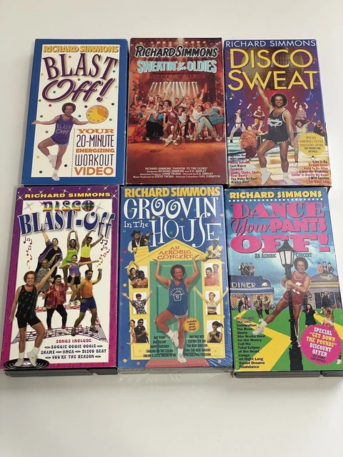 RICHARD SIMMONS VHS Workout Home Exercise Groovin House Disco Sweat Lot ...