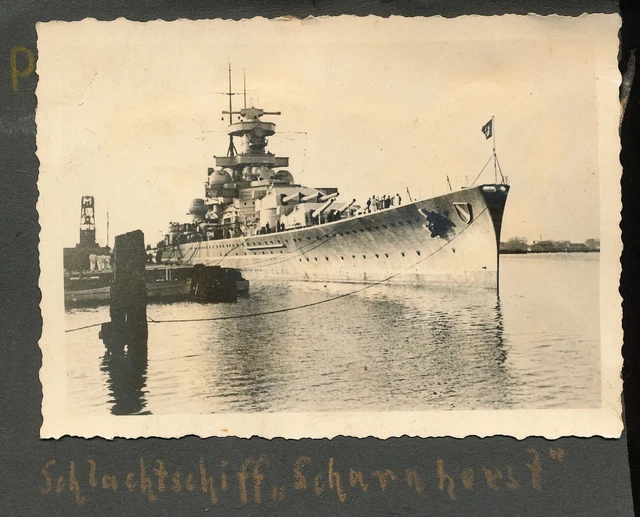 FOTO AUF PAPPE - Marine Schlachtschiff Scharnhorst - 1930/40 EUR 6,00 ...
