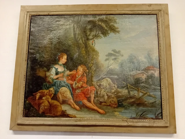 TABLEAU SCENE GALANTE 18em Siecle EUR 2.300,00 - PicClick FR