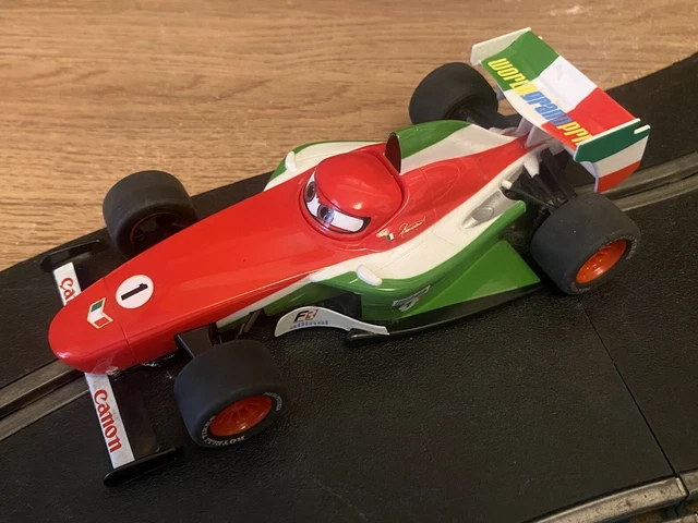 SCALEXTRIC RARE DISNEY Pixar Cars Francesco Bernoulli F1 car superb ...