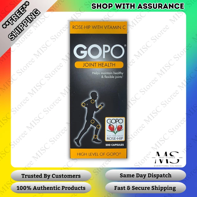 GOPO JOINT HEALTH Rose-hip with Vitamin C (200 Capsules) - Brand New £ ...
