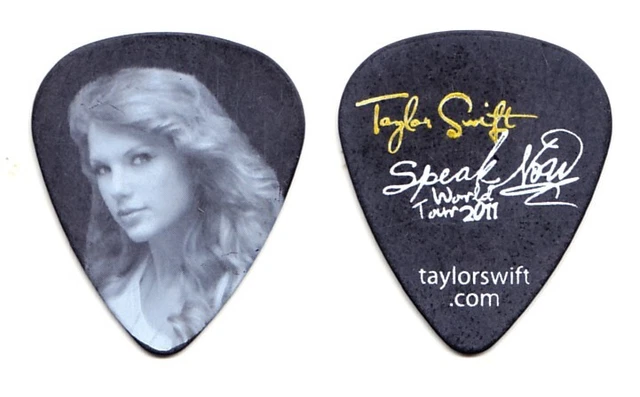 TAYLOR SWIFT SIGNATURE Photo Noir Guitare Pick - 2011 Speak Aujourd'Hui ...