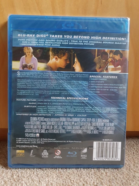 CRUEL INTENTIONS BLU-RAY Sarah Michelle Gellar Reese Witherspoon NEW SEALED EUR 81,99 - PicClick IT