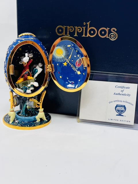 DISNEY ARRIBAS BROTHERS Jeweled LE Fantasia Mickey Mouse Space Egg ...