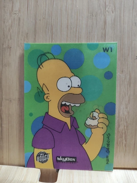 THE SIMPSONS 🏆1994 Skybox #W1 HOMER SIMPSON Wiggle Card🏆FREE POST $15. ...