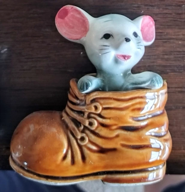 VINTAGE JAPANESE NAPCOWARE 1960's Kitsch Mouse in Boot £2.22 - PicClick UK