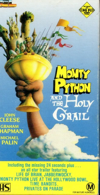 MONTY PYTHON & the Holy Grail, collectable, VHS Tape, "uncertified ...