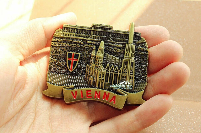 AUSTRIA VIENNA TOURIST Travel Souvenir 3D Metal Fridge Magnet Craft ...