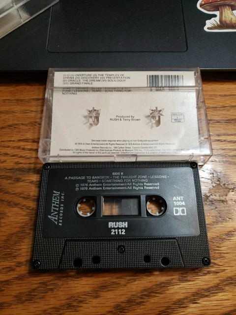 RUSH 2112 CASSETTE Tape 1974 Anthem Records $15.13 - PicClick CA