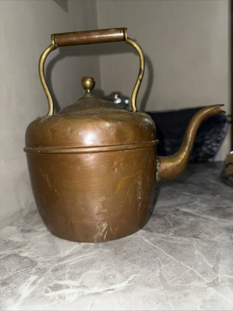 MOROCCON COPPER KETTLE by Al Hazaz Fez Large Antique £26.69 - PicClick UK