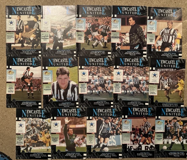 14 NEWCASTLE UNITED 1990/91 Home Programme Bundle, volume 14 £16.13 ...