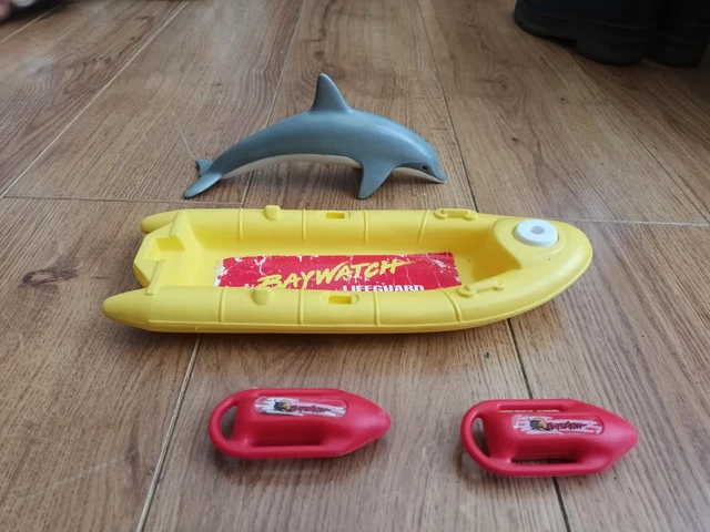 BARBIE BAYWATCH LIFEGUARD Rescue Station 1994 Raft Boat - Dolphin ...