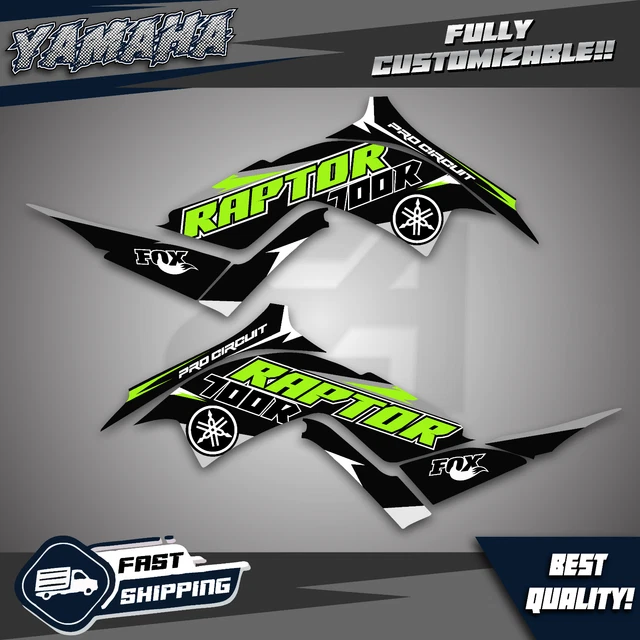CUSTOM GRAPHICS KIT Yamaha Raptor 700 700R 2013-2026 Decals Stickers MX ...