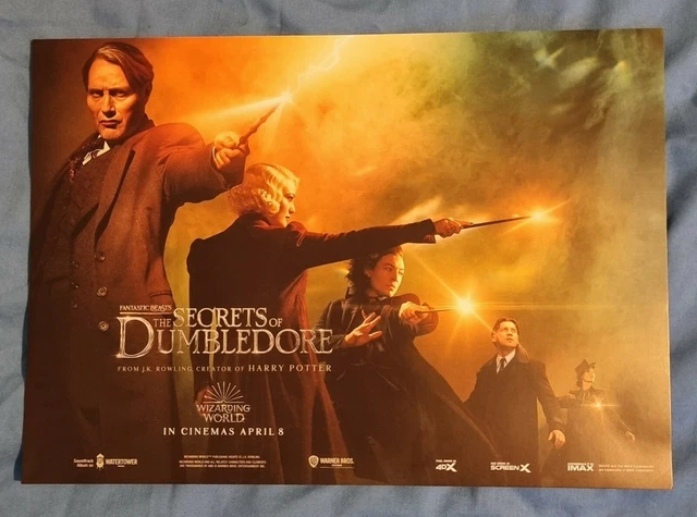 FANTASTIC BEASTS THE Secrets of Dumbledore Cineworld poster. A4 size £2 ...