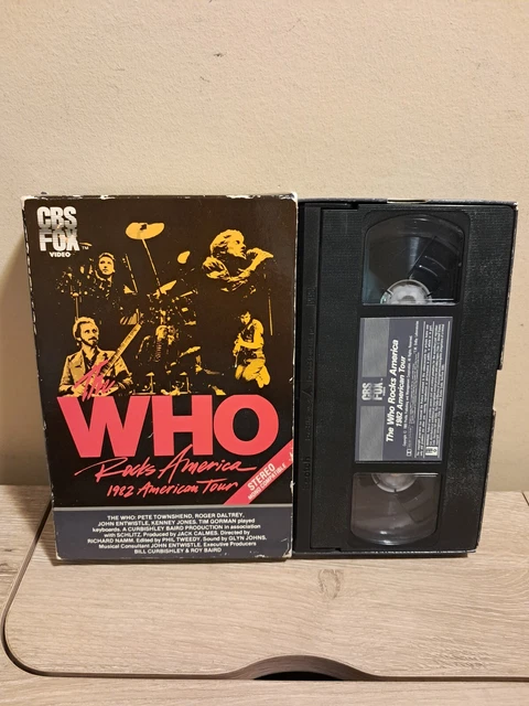 THE WHO ROCKS America 1982 American Tour VHS (1983 CBS/FOX) Rare Drawer ...