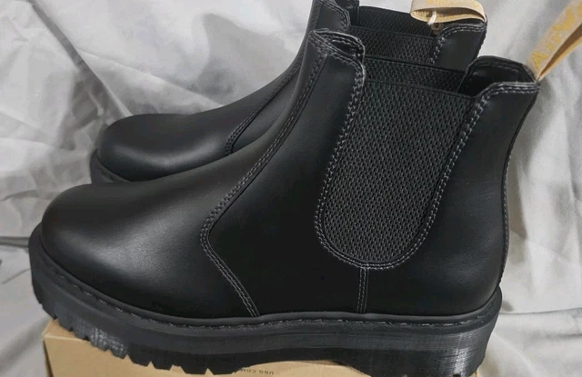 DR MARTENS VEGAN 2976 Quad Chelsea Boots Black Men Size 13 New No Box ...