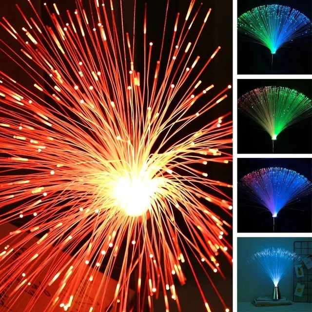 COLOR-CHANGING FIBER OPTIC Lamp Optical Fiber Atmosphere Lamps £5.29 ...
