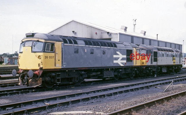 ORIGINAL 35MM SLIDE BR Class 26s nos.26037/26007 at Millerhill +rights ...