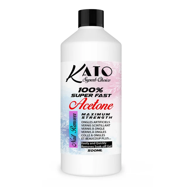 KATO ACETONE 100% Super Fast Nail Polish Remover And Sticky Residue ...