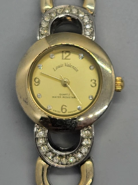 LADIES LOUIS VALENTIN Swiss Wristwatch Two-toned Bracelet New Battery £ ...