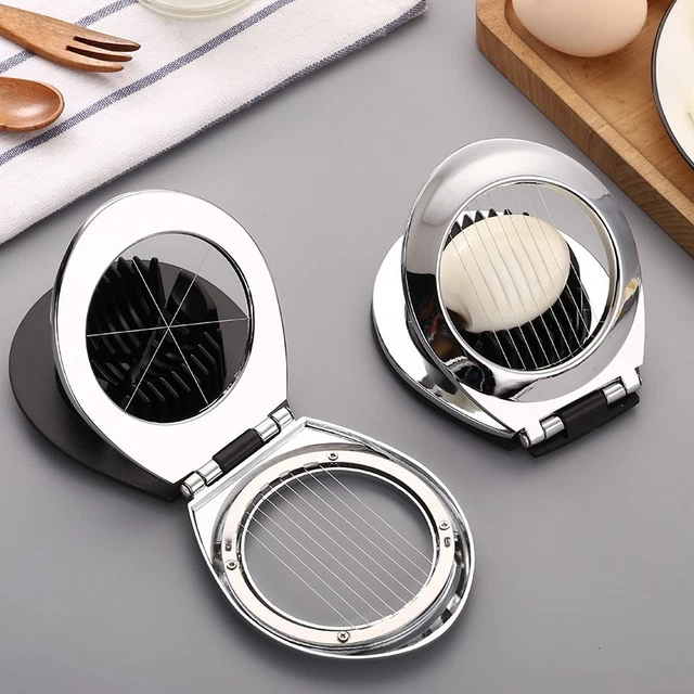2 IN 1 Stainless Steel Egg Slicer Eggs Cutting Slices and Wedges Egg ...