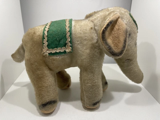 PELUCHE STEIFF ANIMAL éléphant 24 x 20 cm. État voir photos EUR 65,08 ...