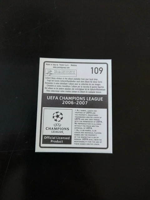 PAOLO MALDINI AC Milan Panini Sticker Champions League 2006 2007 Mint EUR 3,00 - PicClick FR