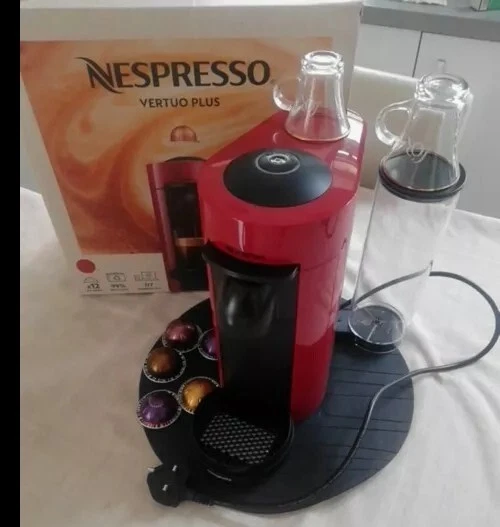 NESPRESSO VERTUO PLUS Automatic Pod Coffee Machine + Carte d'Or Coffee ...