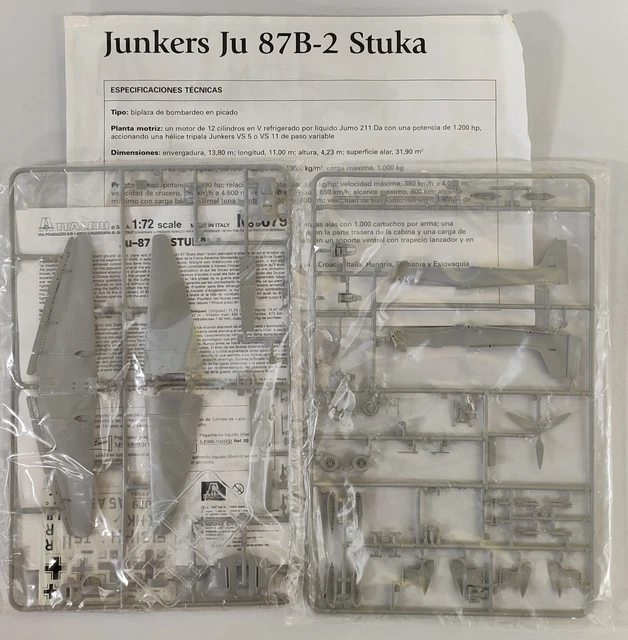 MAQUETA AVIÓN JUNKERS Ju 87B-2 Stuka Italeri escala 1/72 EUR 11,00 - PicClick IT