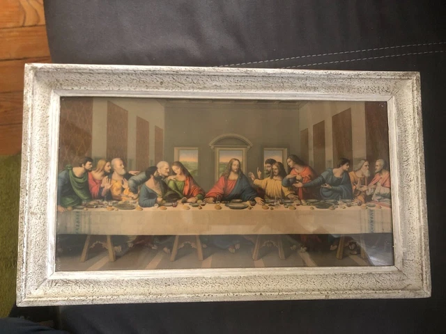 ANCIEN TABLEAU LA Cene Dernier Repas De Jesus Leonard De Vinci EUR 40 ...