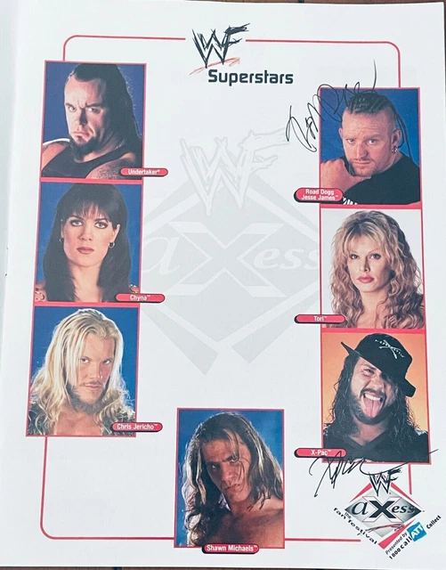 WWE WWF MAGAZINE Wrestlemania Program Wwf Axess Fan Fest 2000 4X Signed ...
