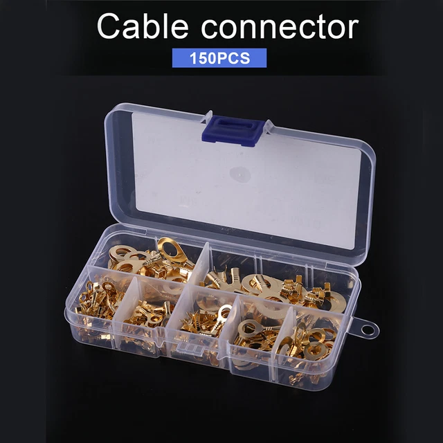 COPPER RING TERMINALS Block O Shaped Lugs Wire Crimp Connector Non ...