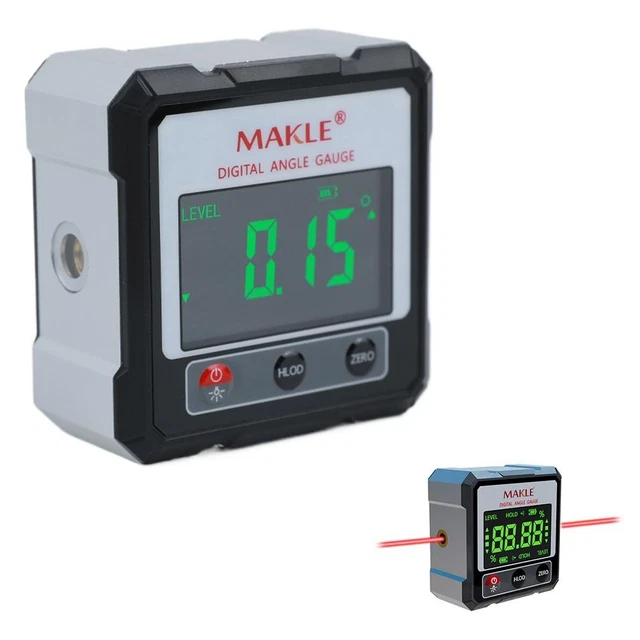 FOUR-SIDED MAGNETIC INCLINOMETER Dual Laser Digital Tilt Magnetic Angle ...