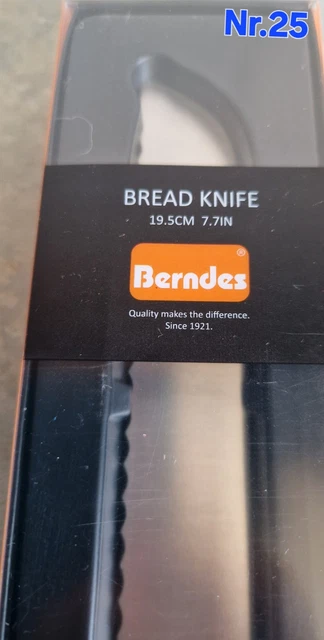 BERNDES BROTMESSER MIT Wellenklinge 19 Cm, original verpackt EUR 28,00 ...