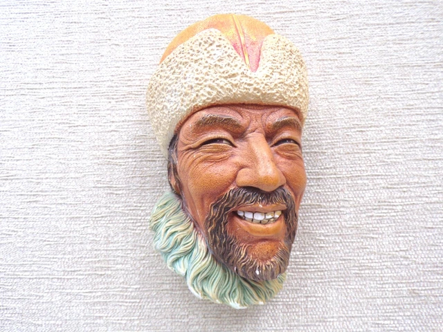 BOSSONS - HIMALAYAN Vintage Chalkware Figure Head Wall Plaque £6.00 ...