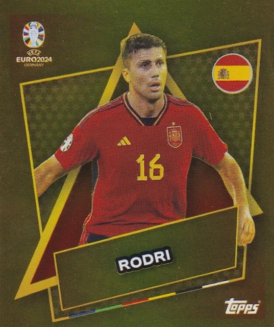 TOPPS STICKER ESPAGNE Esp Sp Rodri Star Lecteur Or EUR 8,06 - PicClick IT