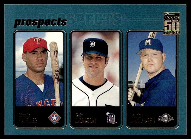 2001 TOPPS TRAVIS Hafner/Eric Munson/Bucky Jacobsen recrue Texas ...