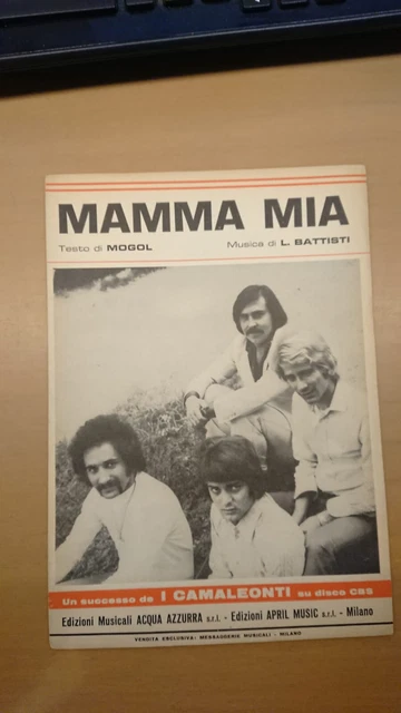 SPARTITO &MAMMA MIA& di Lucio Battisti - Camaleonti EUR 20,00 - PicClick IT SPARTITO &MAMMA MIA& di Lucio Battisti - Camaleonti EUR 20,00 - PicClick IT