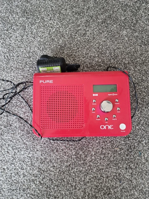 PURE ONE DAB fm radio Red Excellent £19.99 - PicClick UK