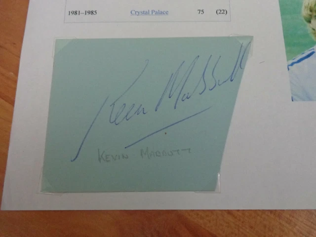 ORIGINALE AUTOGRAFATO KEVIN Mabbutt Bristol City Crystal Palace Card ...