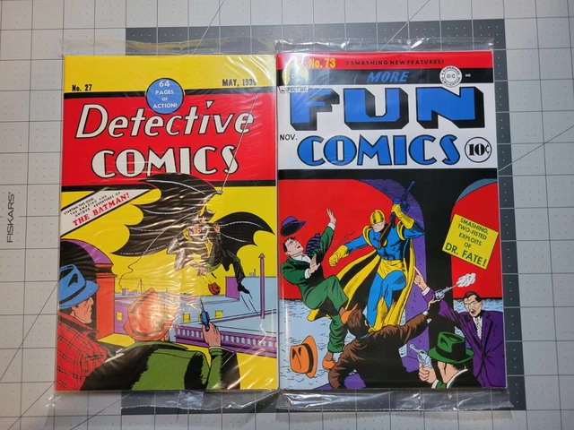 RÉIMPRESSION DE CAISSE à butin Detective Comics 27 and More Fun Comics ...