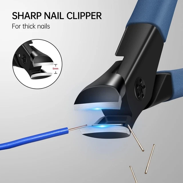 NAIL CLIPPERS FOR Thick Nails Toenail Clippers Wide Jaw Nail Cutter ...